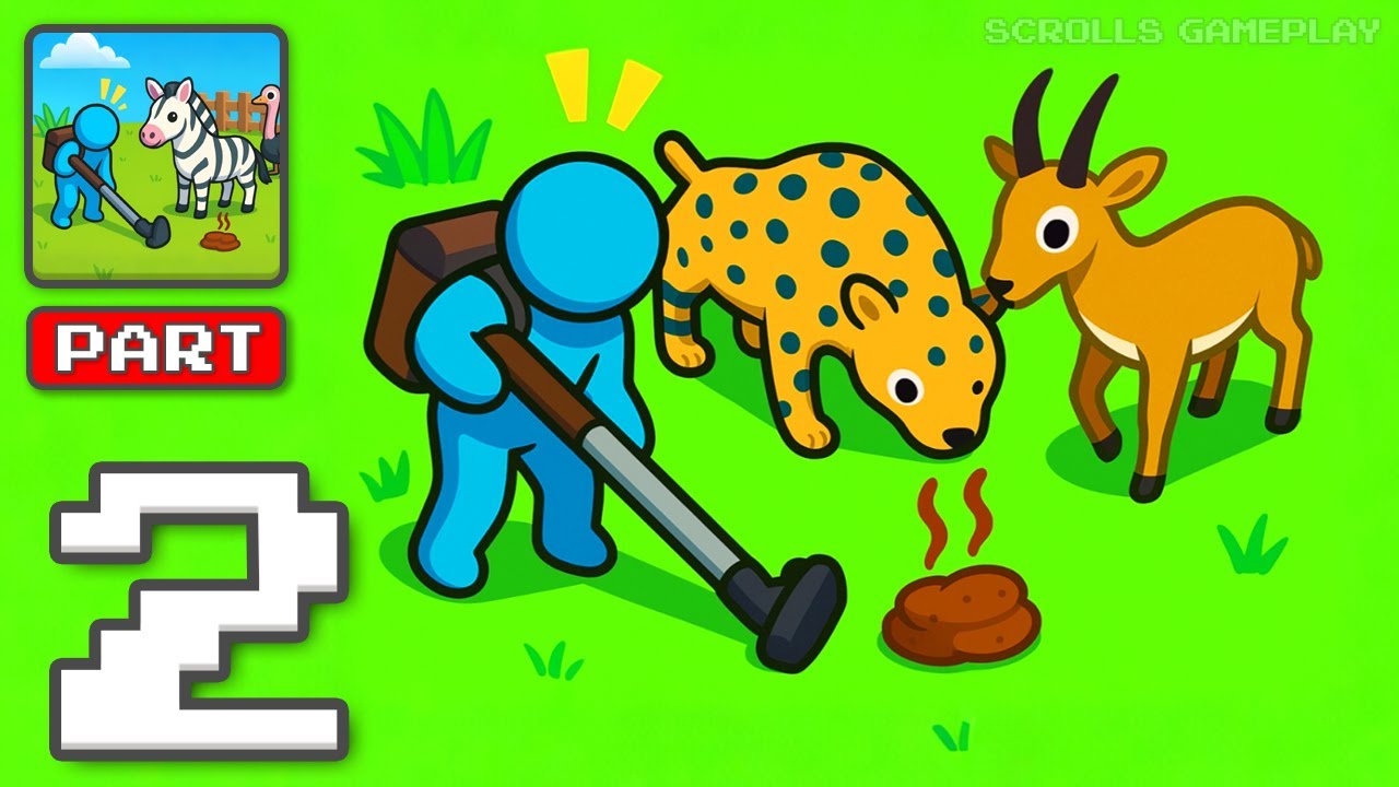 Zoo Clean Up - Gameplay Walkthrough Part 2 - Clean Cages Help Animals ...