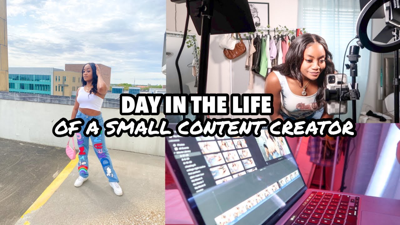 DAY IN THE LIFE OF A SMALL CONTENT CREATOR! - YouTube