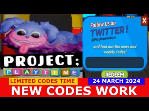 *NEW CODES MARCH 24, 2024* Project Playtime Multiplayer ROBLOX ...