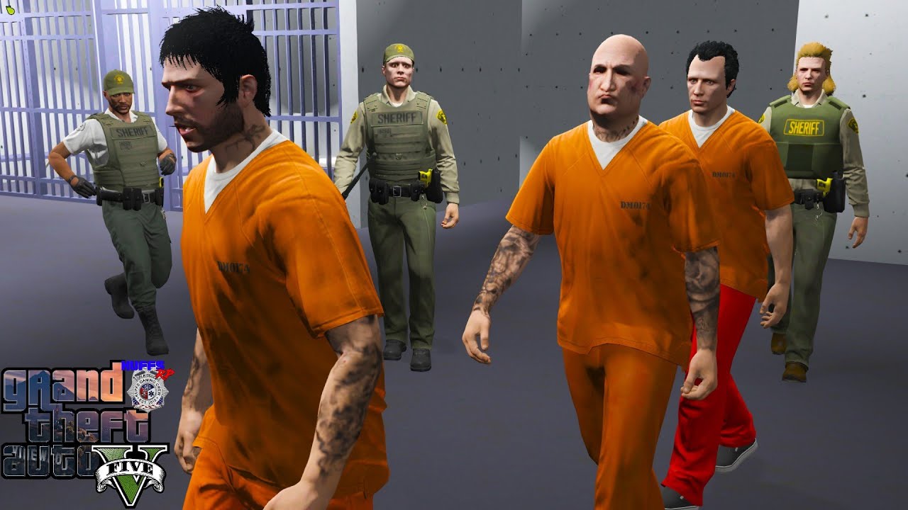 Inmates Fighting In The Yard - GTA 5 Prison Guard Roleplay - YouTube