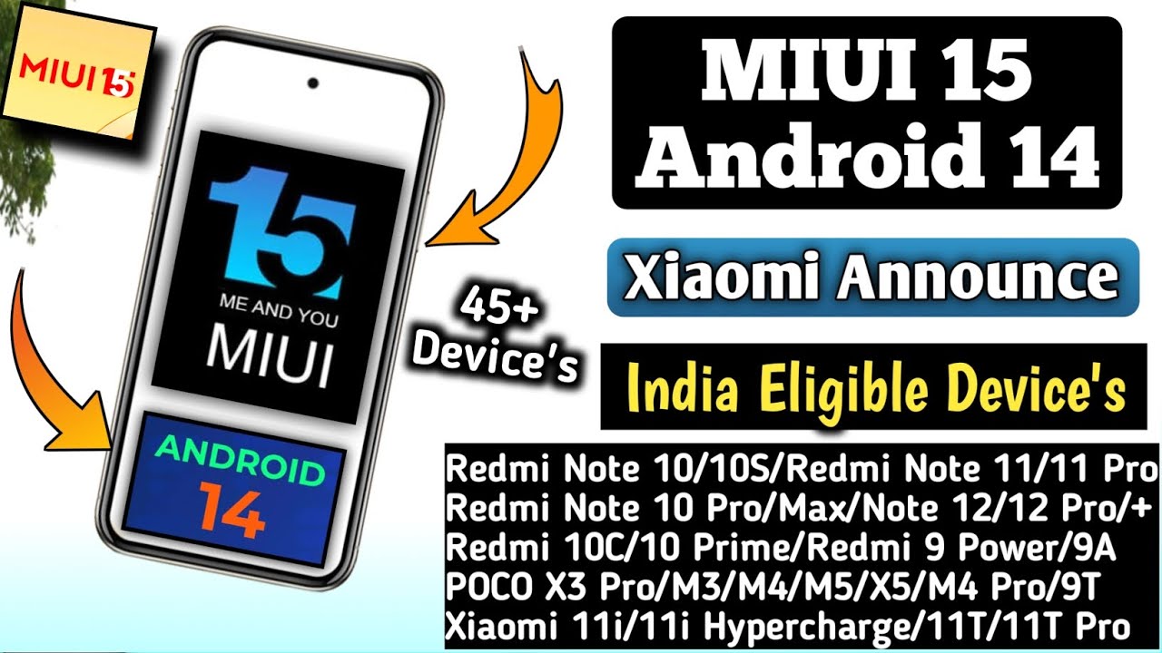 OMG MIUI 15 Official Device's New List 45+ Device's Get MIUI 15 India ...