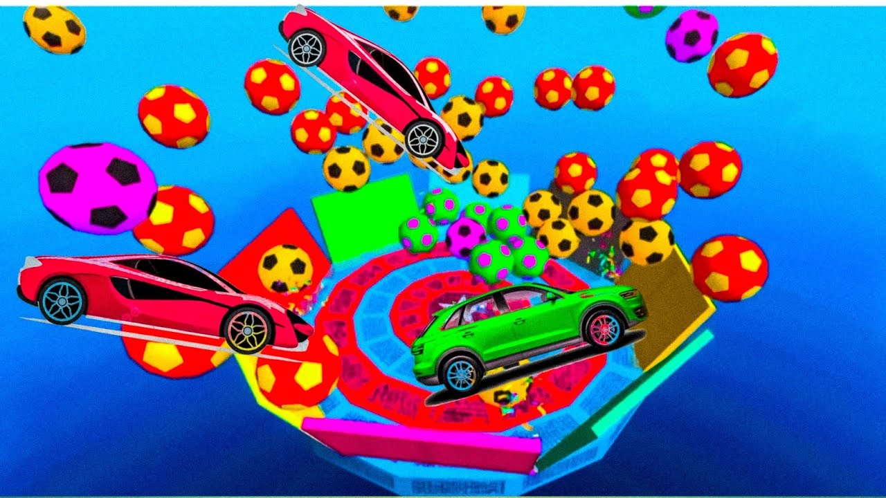 Cartoon video Football Car Stunt Game / Impossible Car Stunt Indian ...