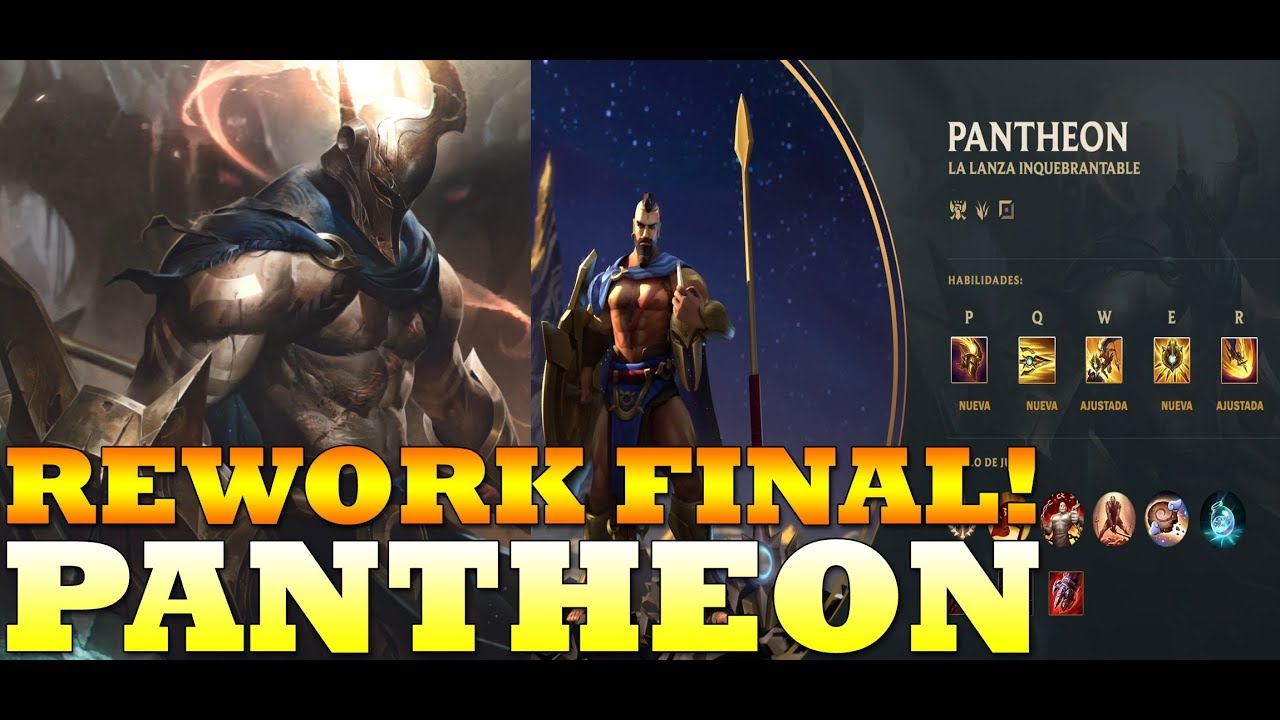REWORK PANTHEON DEFINITIVO | HABILIDADES, GAMEPLAY, PRESENTACION ...