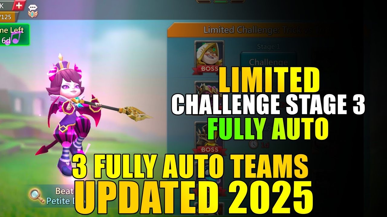Lords mobile Limited Challenge Trick vs Trick Stage 3 Auto|Petite Devil ...