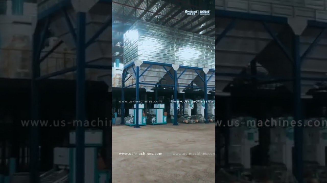 Rice large production factory - YouTube