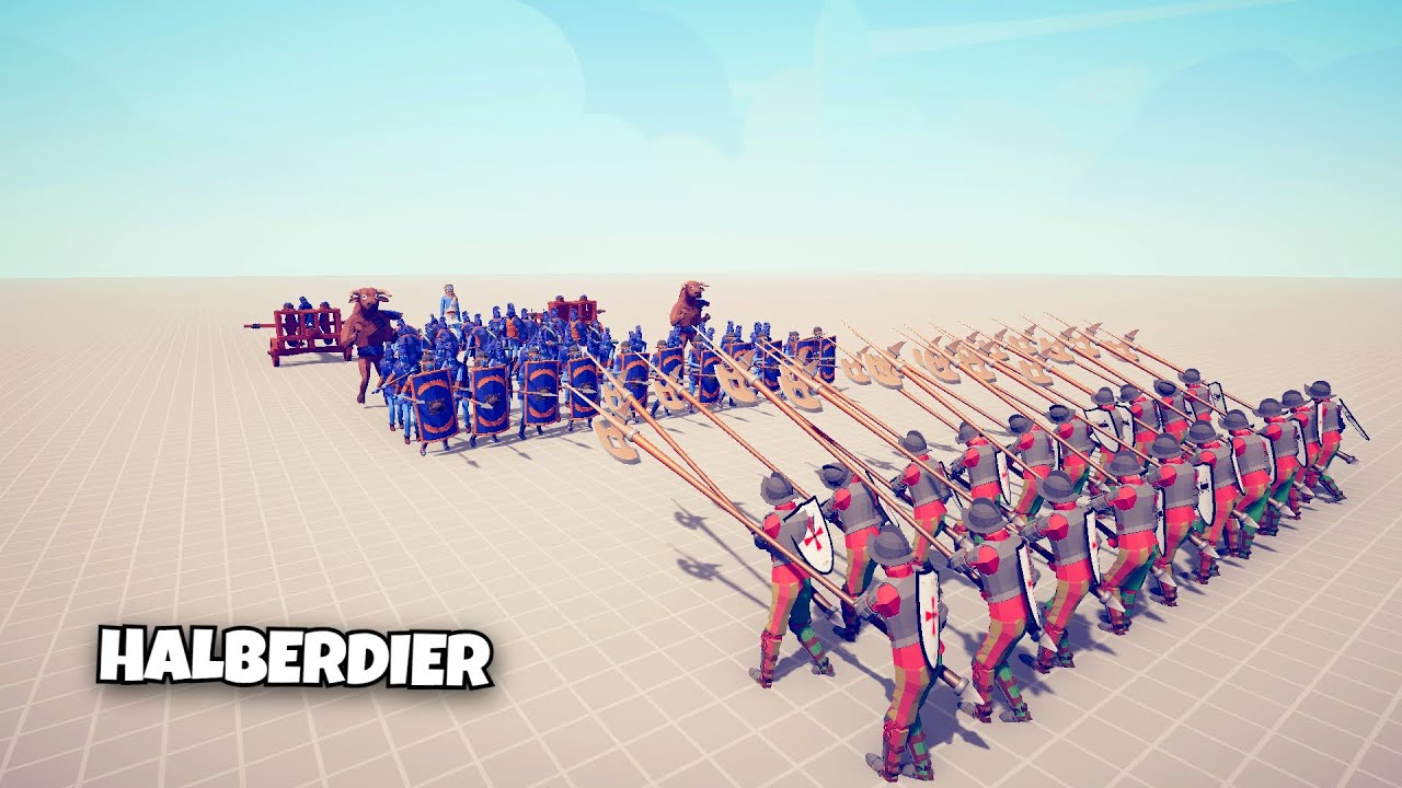 HALBERDIER VS EVERY UNITS - Totally Accurate Battle Simulator TABS ...