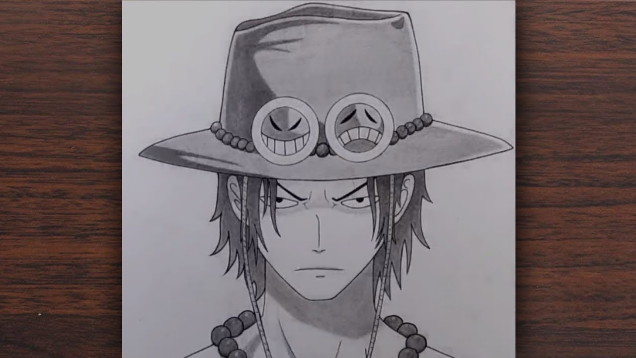 Anime drawing / How to draw Ace from one piece / easy step by step ...