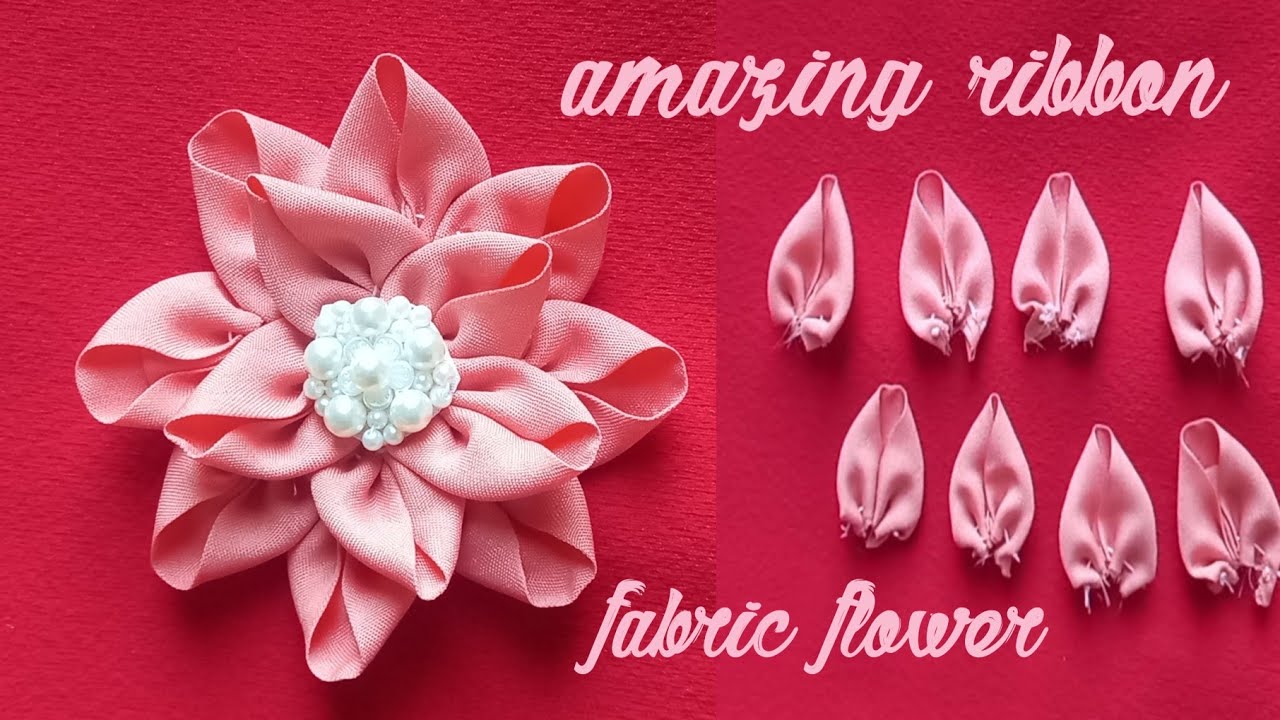 DIY how to make an adorable Cloth flower | Amazing Tutorial - YouTube