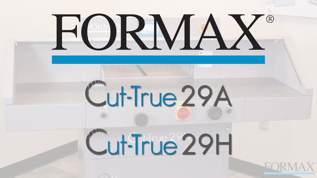 Formax Cut-True 29A and 29H Guillotine Paper Cutters - YouTube