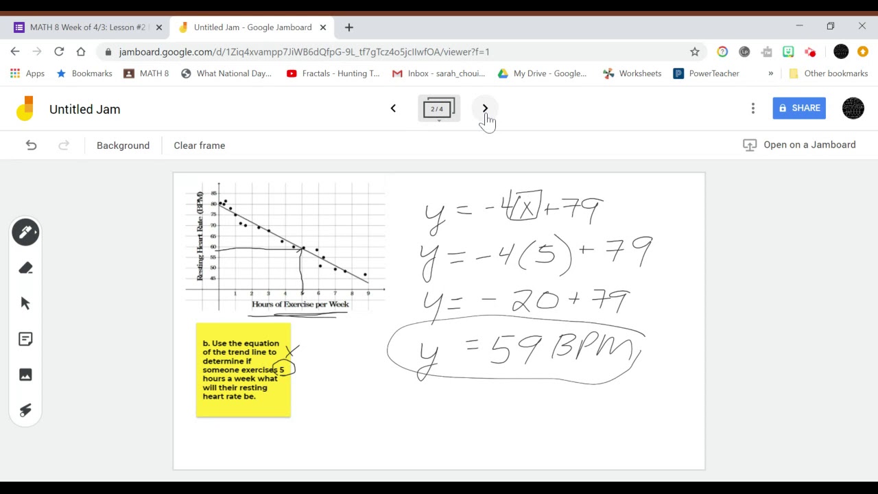 Writing Equation Of A Trend Line Example 3 YouTube Writing Equation Of A Trend Line Example 3 YouTube