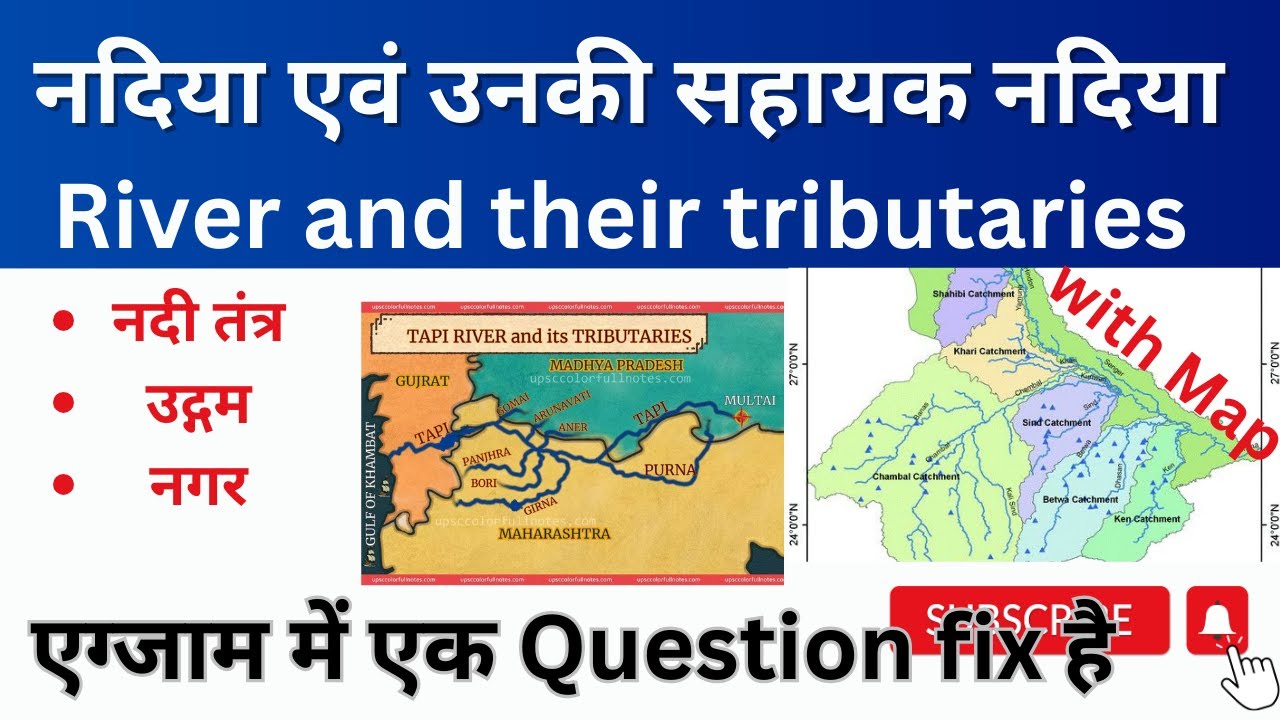 Rivers of India Tributaries short trick to remember tributaries of ...