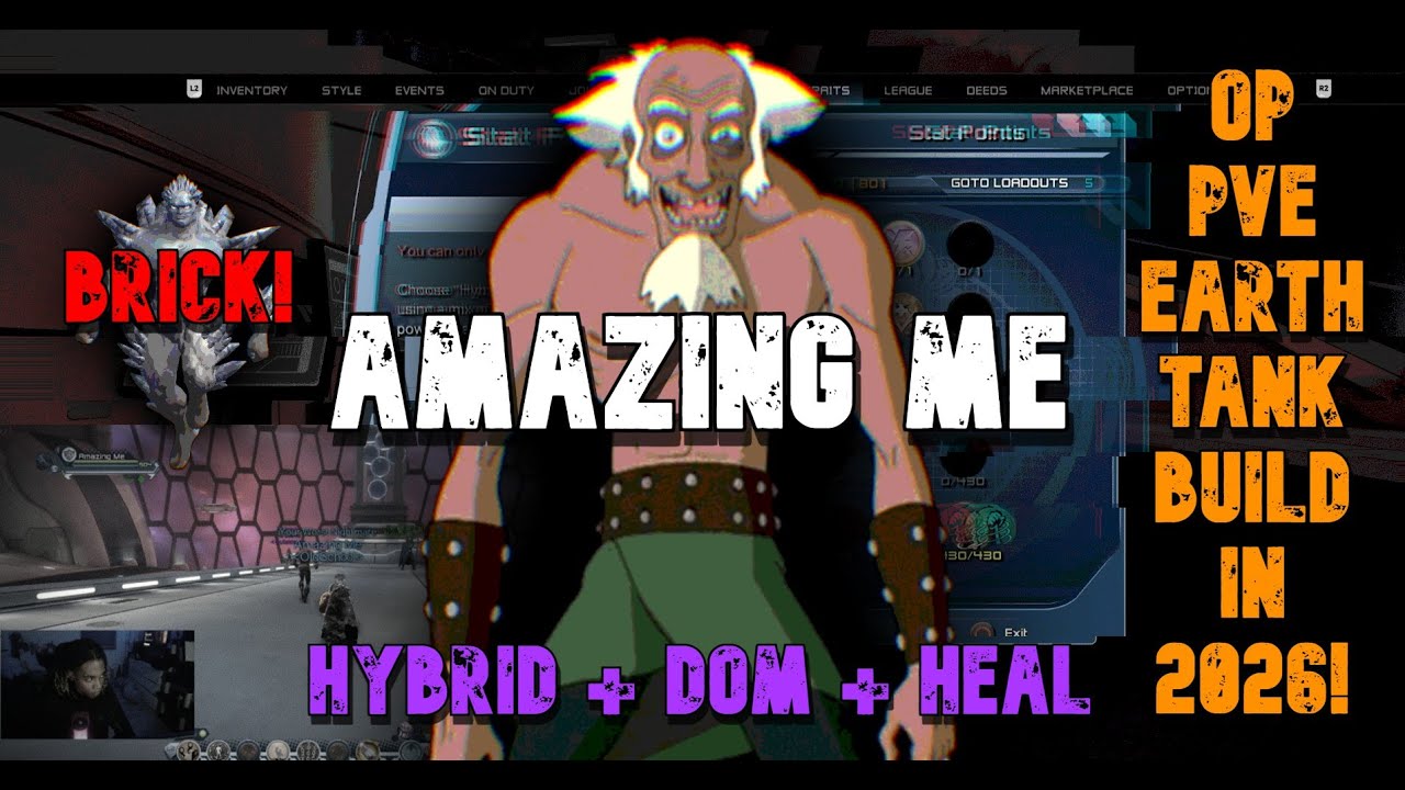 DCUO PART: 24 Amazing Me´s 800+ SP Hybrid Earth Tank (2026) Brick Build ...