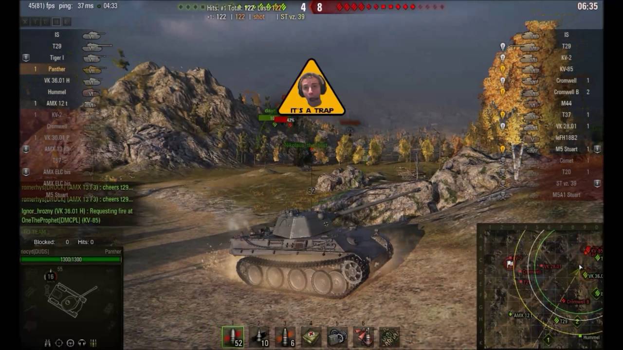 Panther Gameplay World of Tanks - YouTube