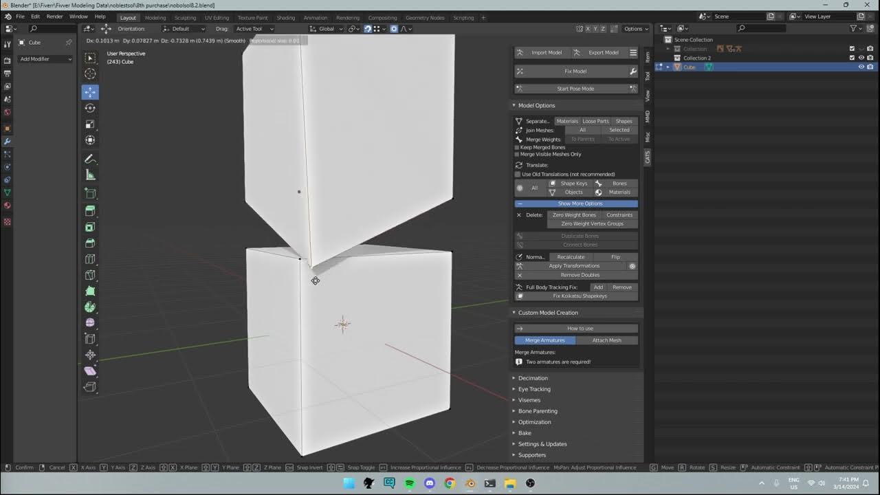 how to connect vertices with magnetic tool in blender - YouTube