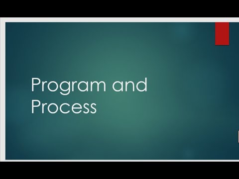 program and process operating system - YouTube