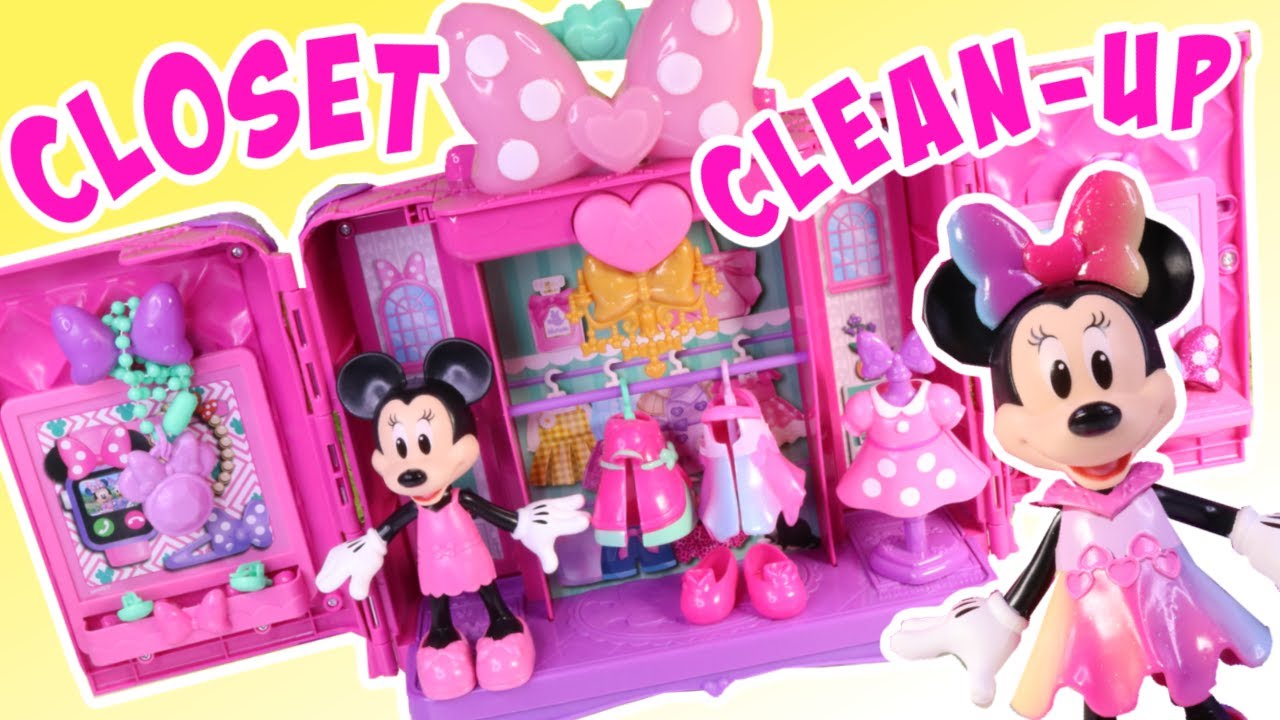 Minnie Mouse Sweet Reveals Glam & Glow Closet Clean-up! - YouTube