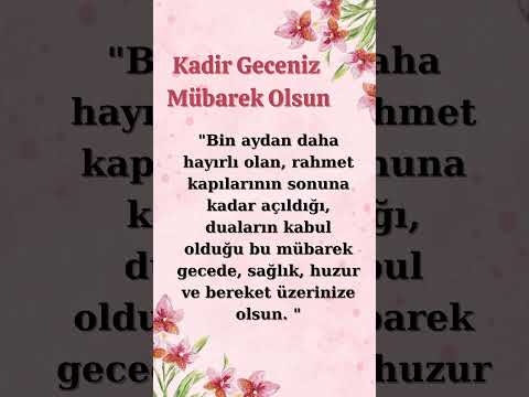 Kadir gecesi mesajları🌹En güzel  kadir gecesi mesajları🌹 Kandil mesajları