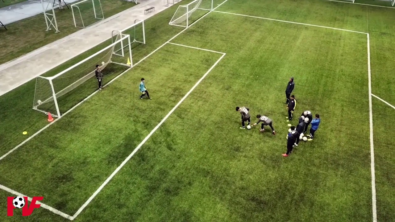 Bài tập cho học viên thủ môn PVF lứa U14/15 (Phần 9) - YouTube