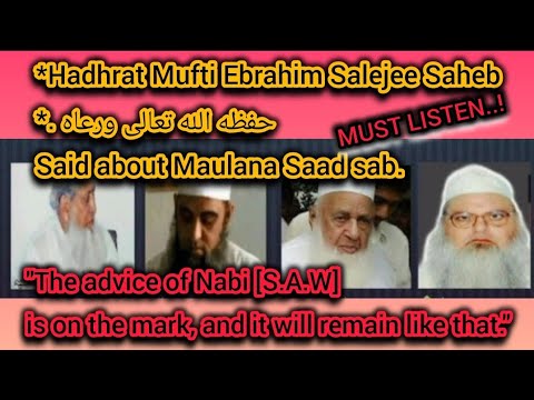 Mufti Ebrahim Salejee Stand on Maulana Saad statement on Zainab r.ha ...