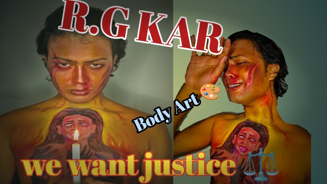 Justice for R.G KAR||Body painting 🎨||Kolkata rape and murder case||we ...