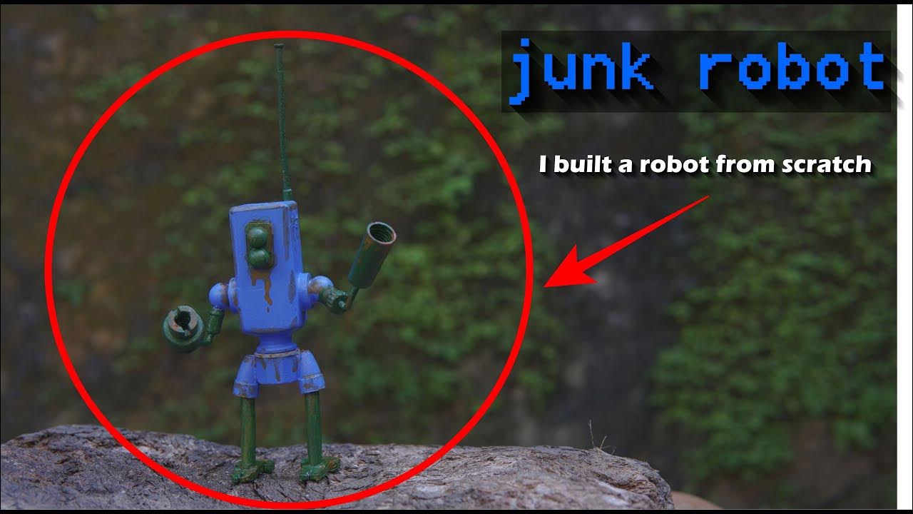 I built this robot from scratch with junk materials | Saya membuat robot dari awal dengan ...
