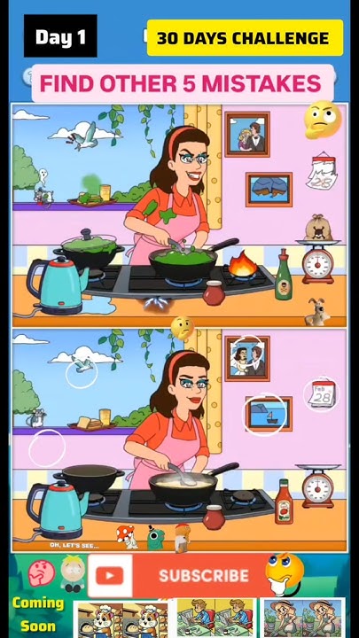 SPOT MISTAKES& get ur 🏆 #puzzles #funny #difference #mistakes #shorts # ...