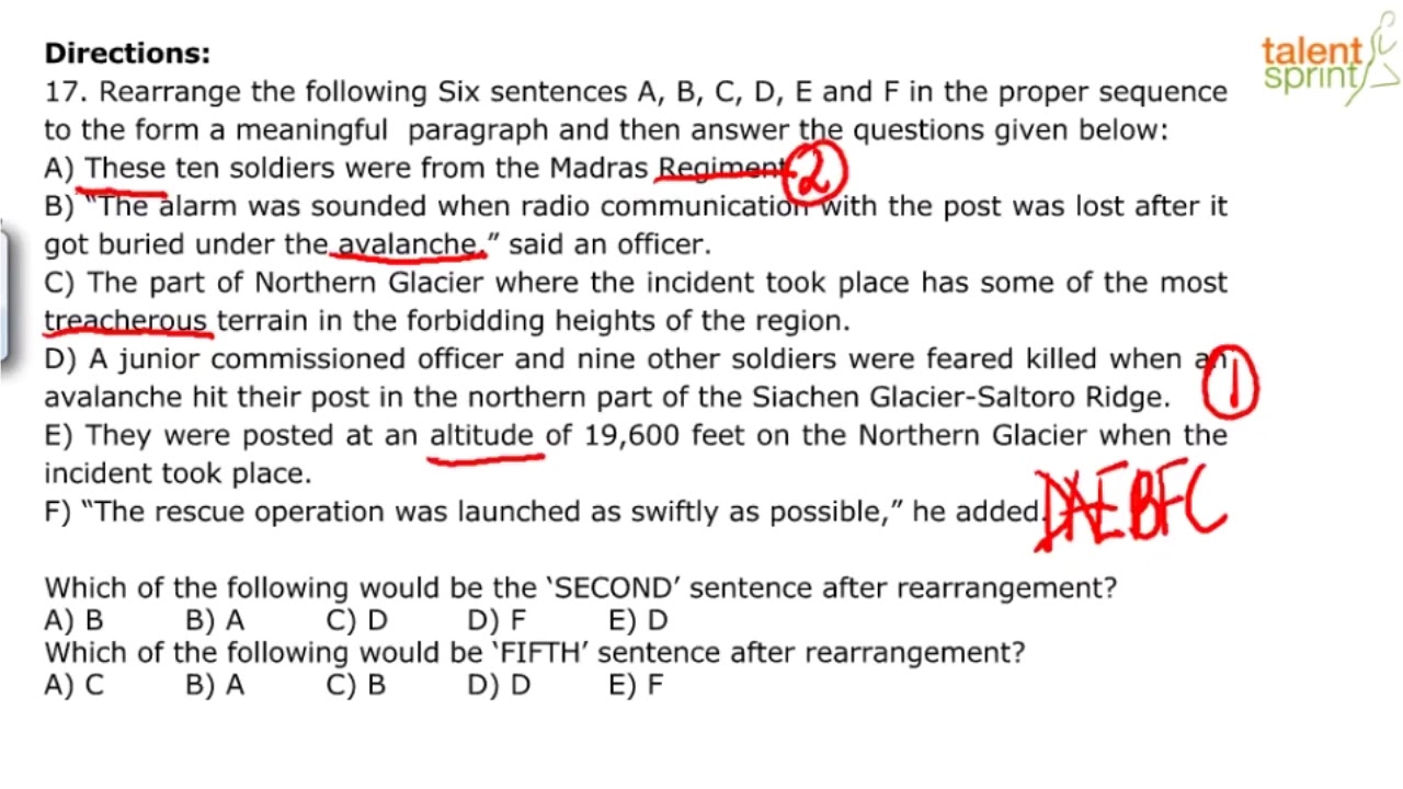 Para Jumbles | Advanced Example 13 | Jumbled Sentences | English ...