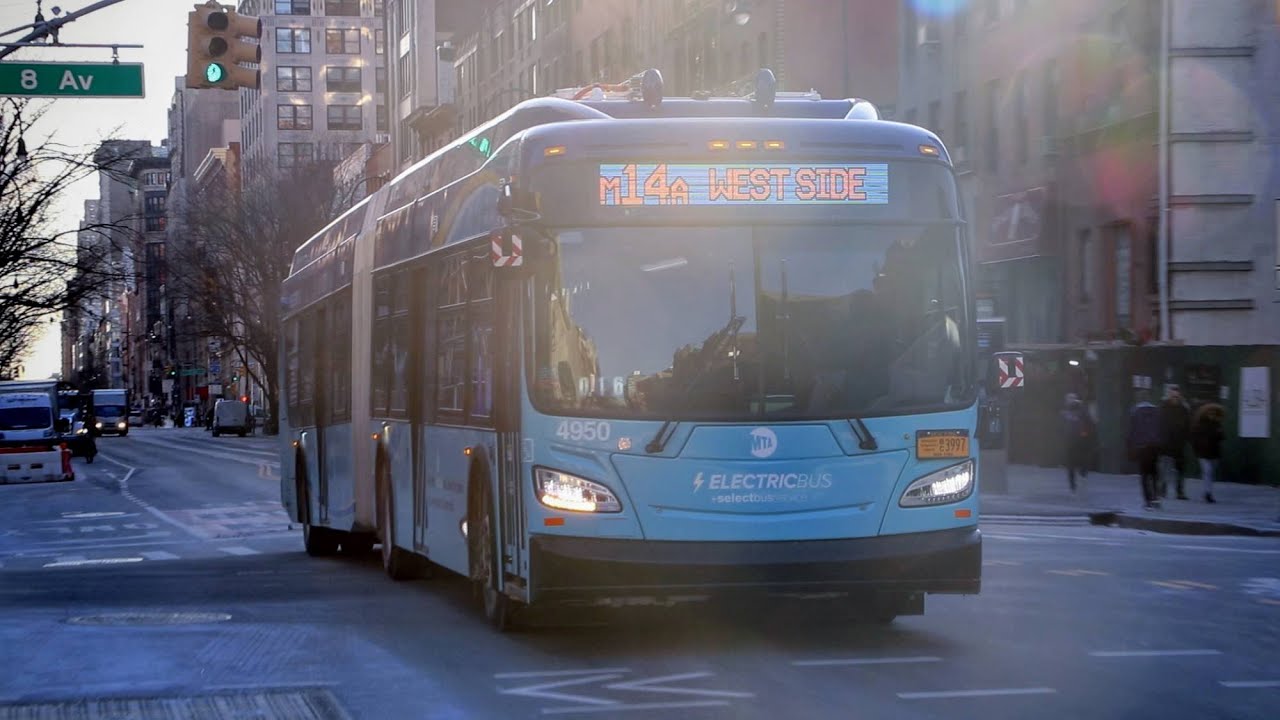 2019 New Flyer XE60 #4950 on the M14A Select Bus Service at 14th Street ...