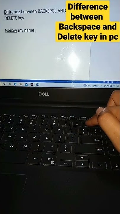 #shortcutkey Difference between backspace and delete key? #shorts ytshorts - YouTube