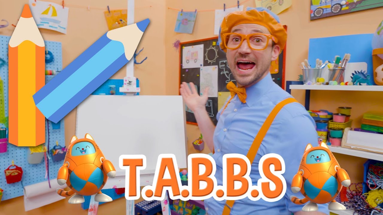 Blippi Learns How To Draw Tabbs The Robot - EASY ART FOR KIDS! | Blippi ...
