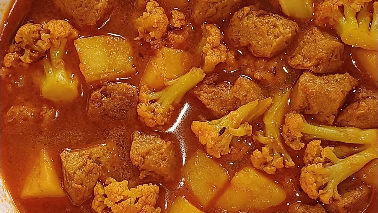 soyabin fulkopi jhol । veg recipe । veg sabji । - YouTube