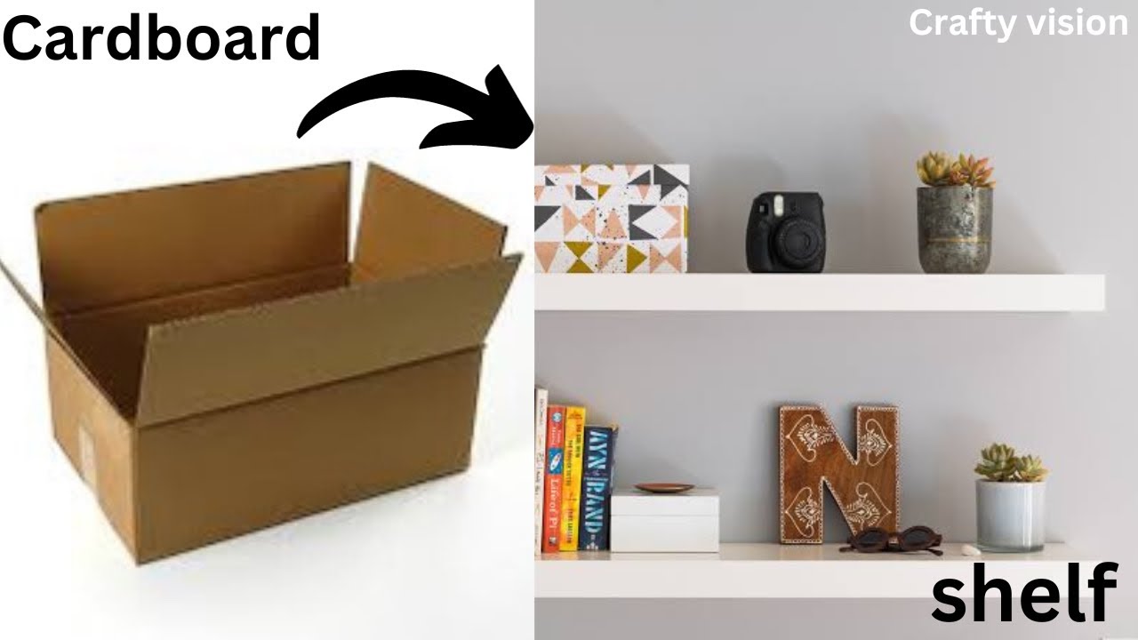 DIY Cardboard Wall Shelf: Stylish and Sustainable Storage Solution ...
