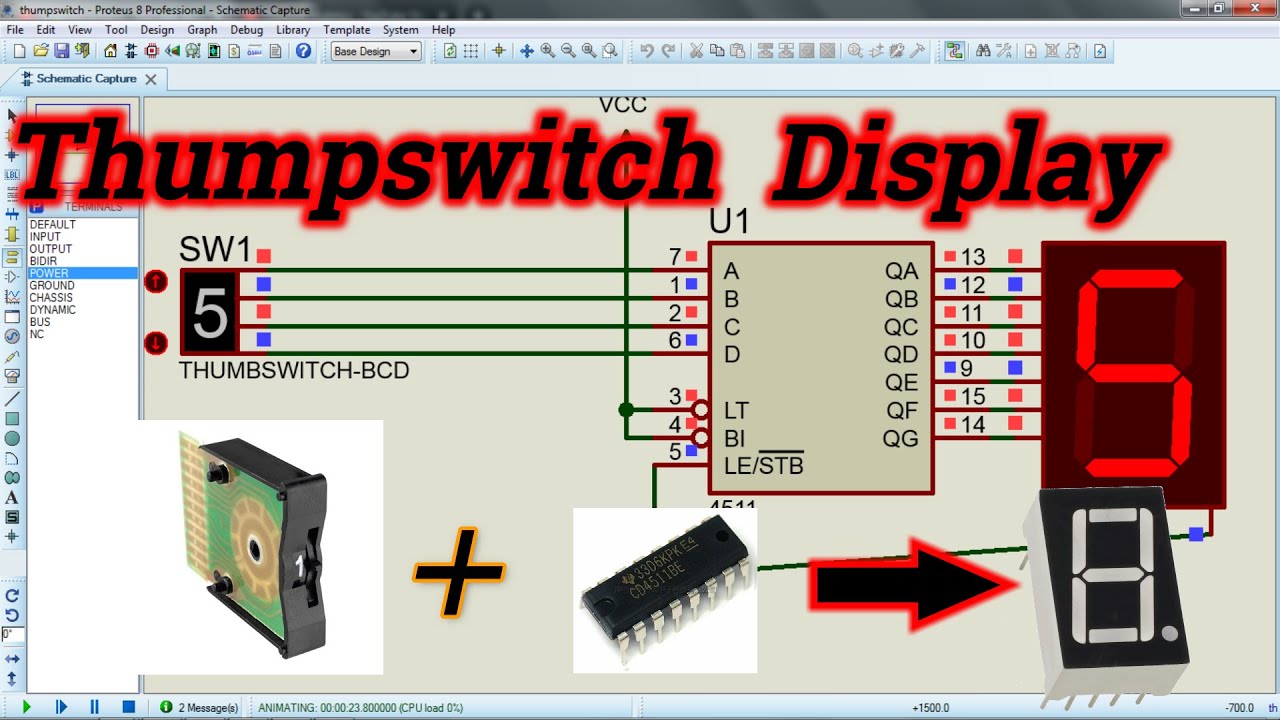 Thump switch 7 segment display|seven segment display simulation in ...