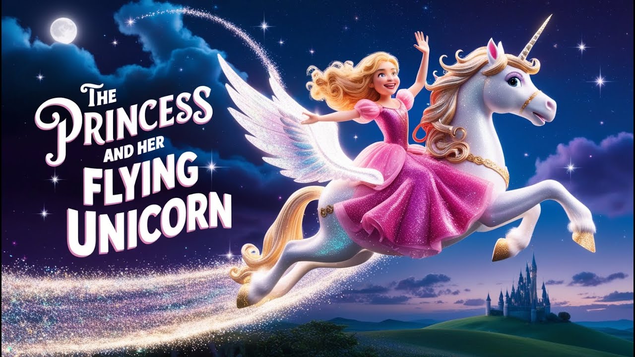 THE PRINCESS AND HER FLYING UNICORN |POEM FOR KIDS AND TODDLERS | WITH ...