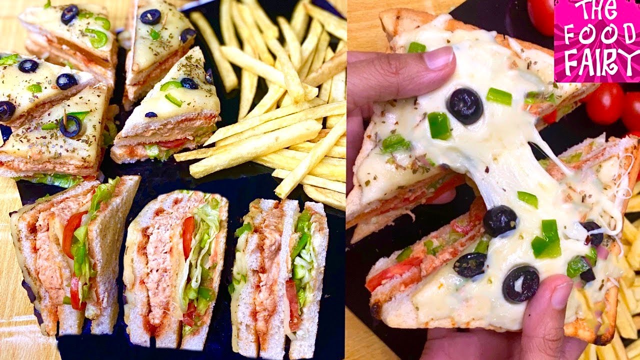 PIZZA CLUB SANDWICH | CLUB SANDWICH | CHICKEN CLUB SANDWICH | THE FOOD ...