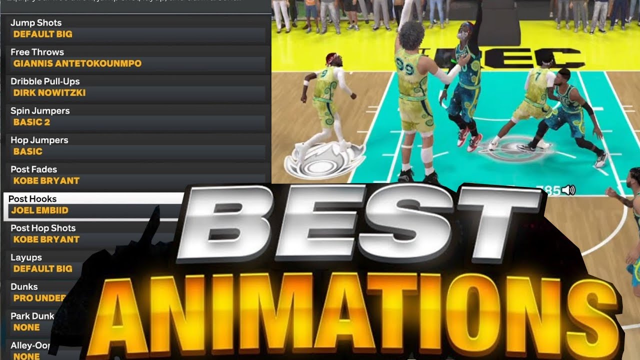 BEST Center Animations In NBA2K24! Post Scoring Animations, Hooks, Post ...