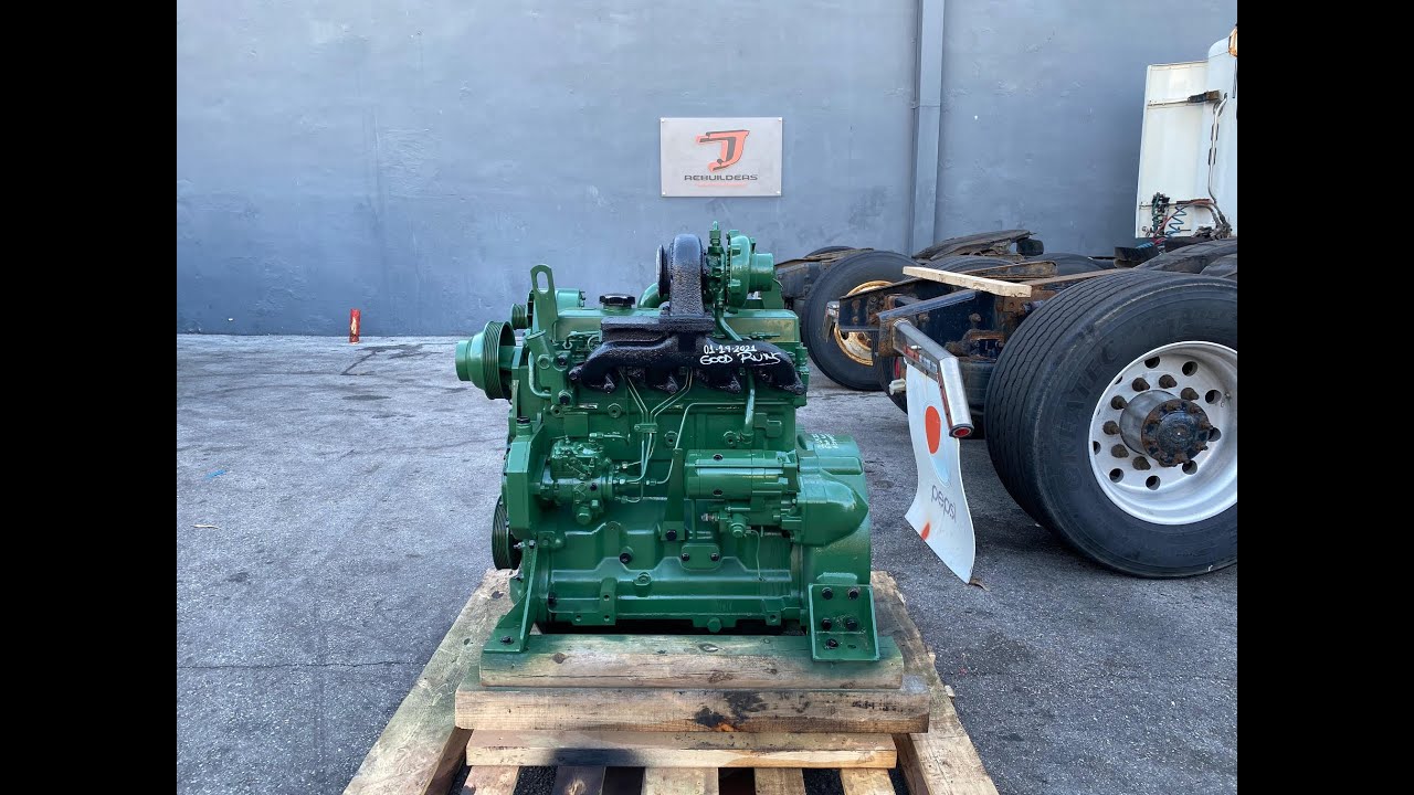 1995 John Deere 4045TF Diesel Engine for sale being test run at JJ ...