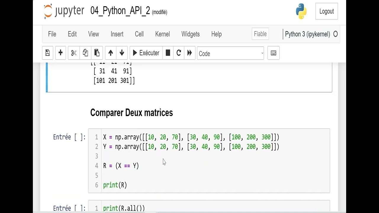 10 Python API2 2024 Matrices - YouTube