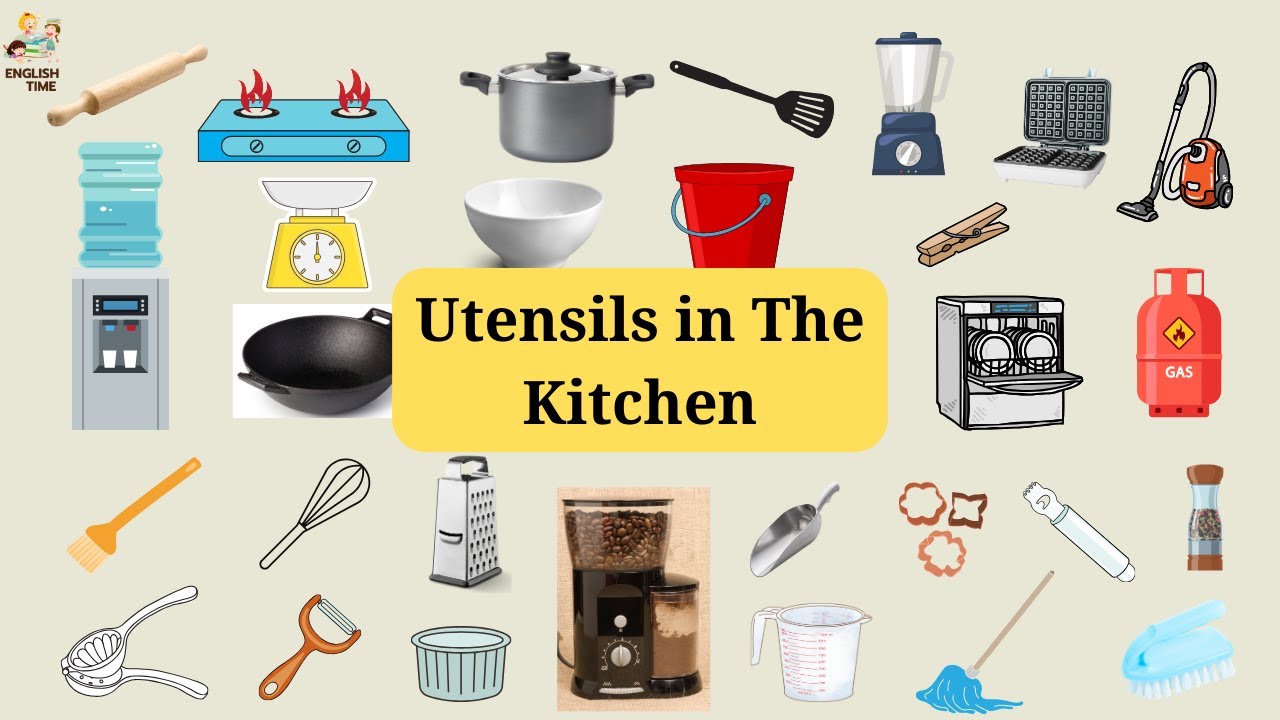 Kitchen Vocabulary in English | List of Essential Kitchen Utensils ...