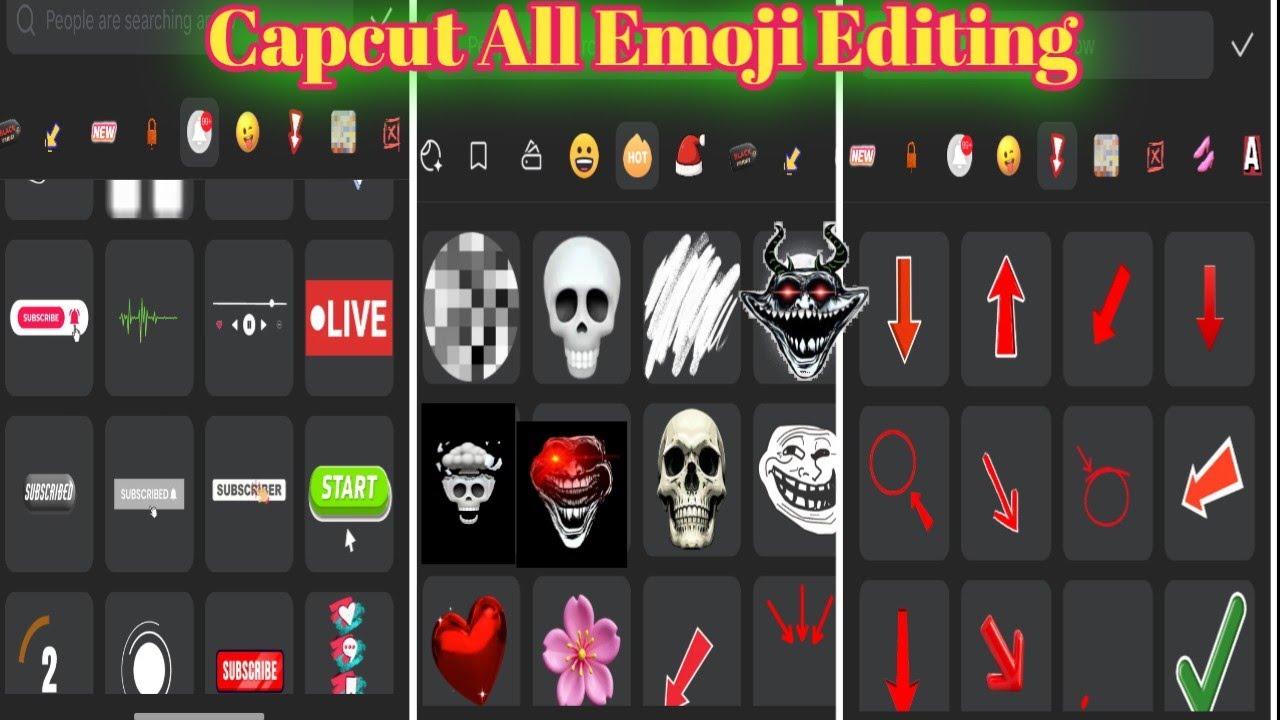 Capcut All Emoji Editing || Capcut All Editing || How To Use Capcut ...