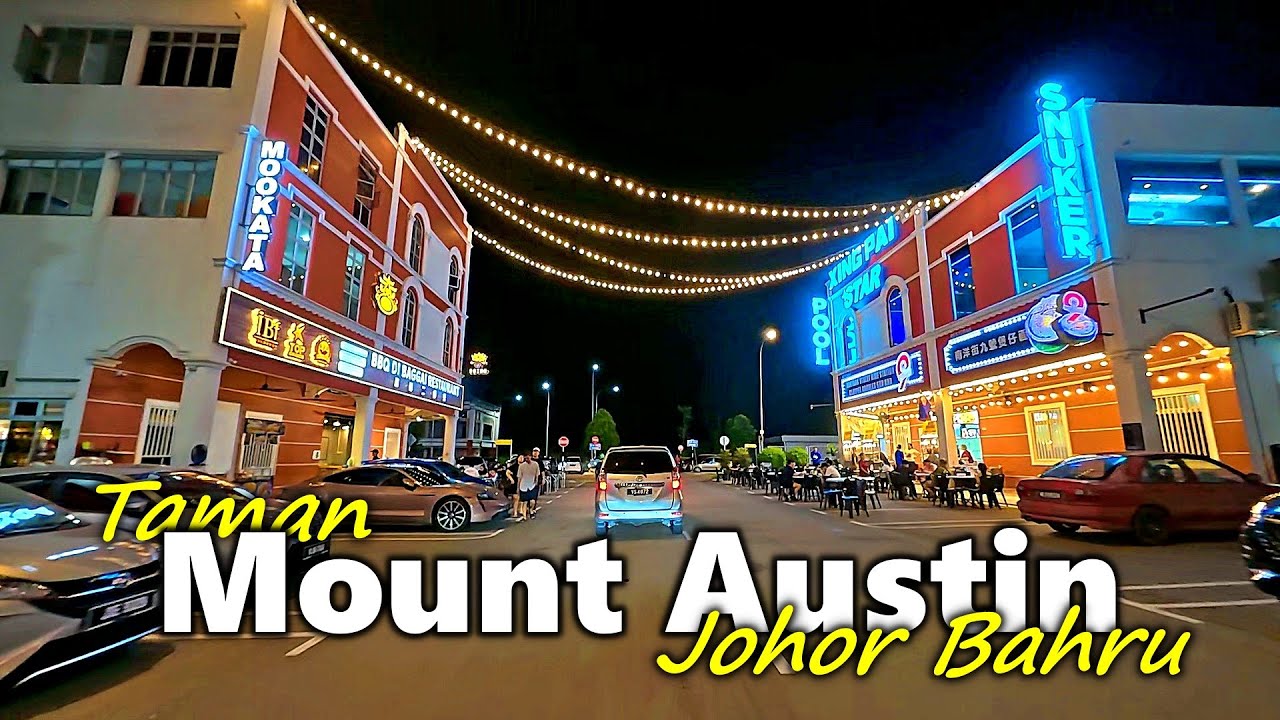 Driving in the busy street of Taman Mount Austin Johor Bahru NOV 2024 ...