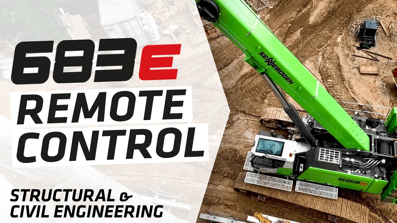 100% remote controlled construction site operation - SENNEBOGEN 683 E ...