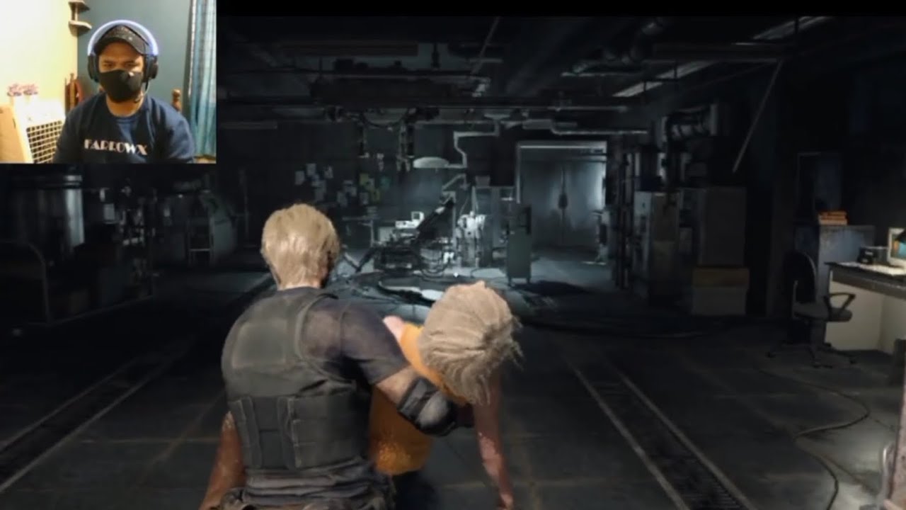 ||Leon removes parasite from ashley Chapter 15||Resident Evil 4 Remake ...