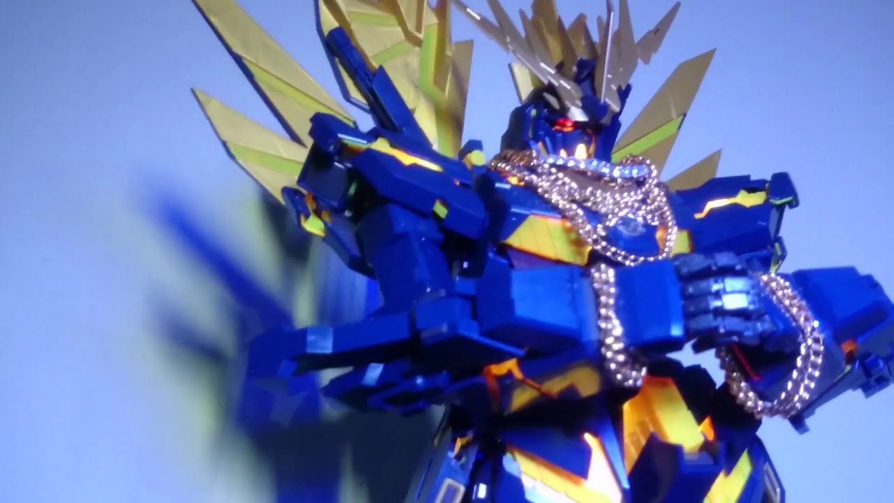 Ultimatework LED Unit on Bandai PG Banshee - YouTube