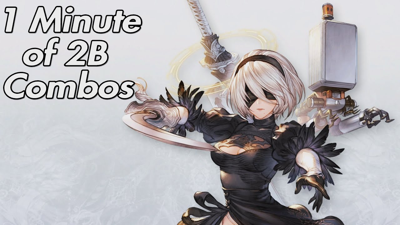 1 Minute of 2B Combos - Granblue Fantasy Versus: Rising v1.21 - YouTube