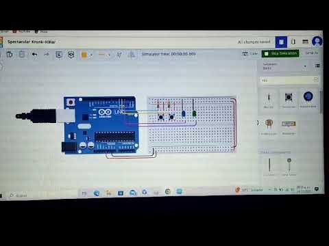Encendido y apagado con dos botones a dos leds en Arduino Uno - YouTube
