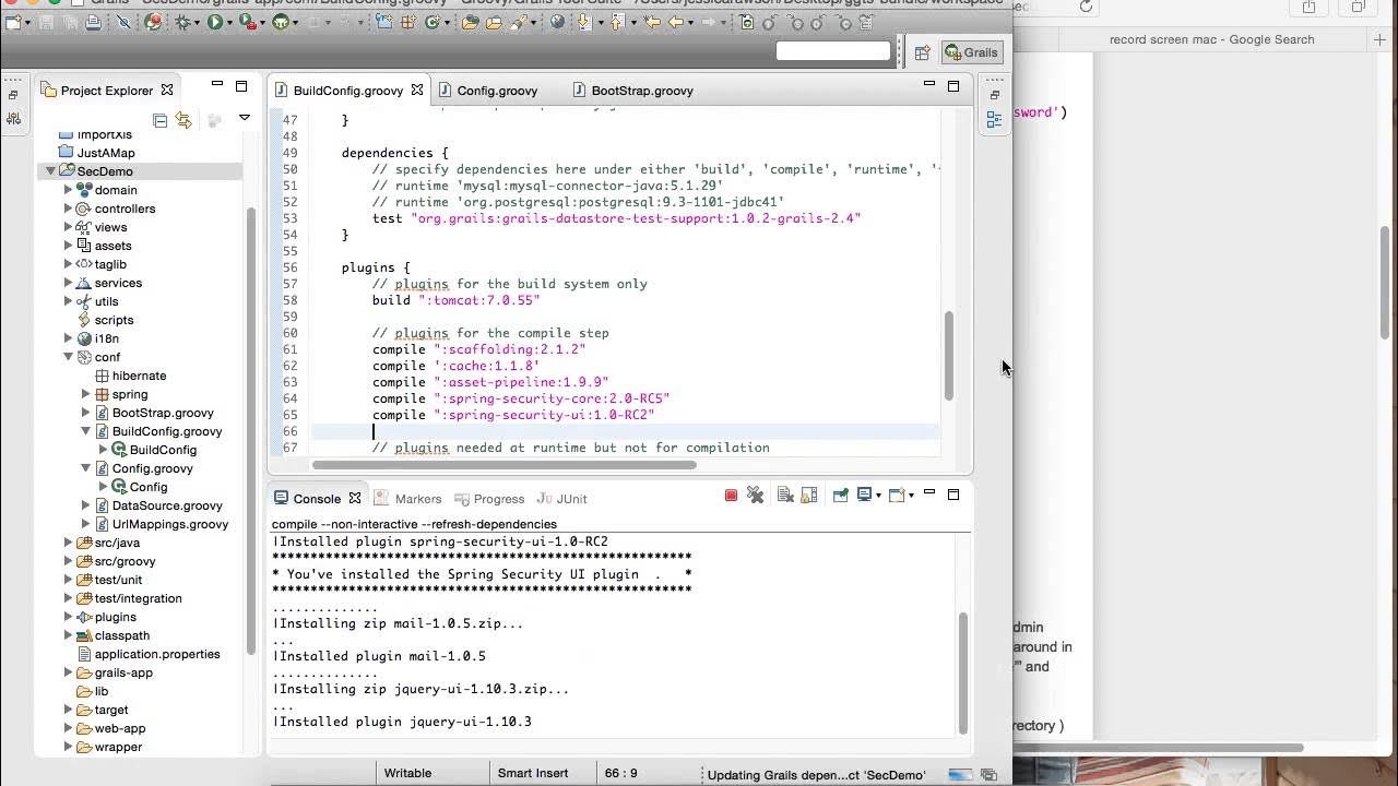 Quick Implementation of Grails Spring Security Core and UI - YouTube