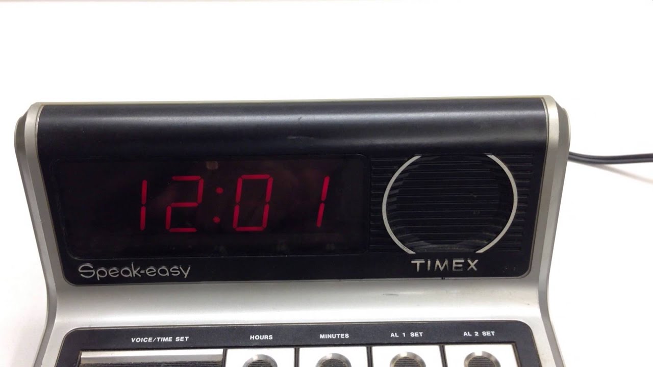 Vintage Timex Speak Easy Talking Alarm Clock - YouTube