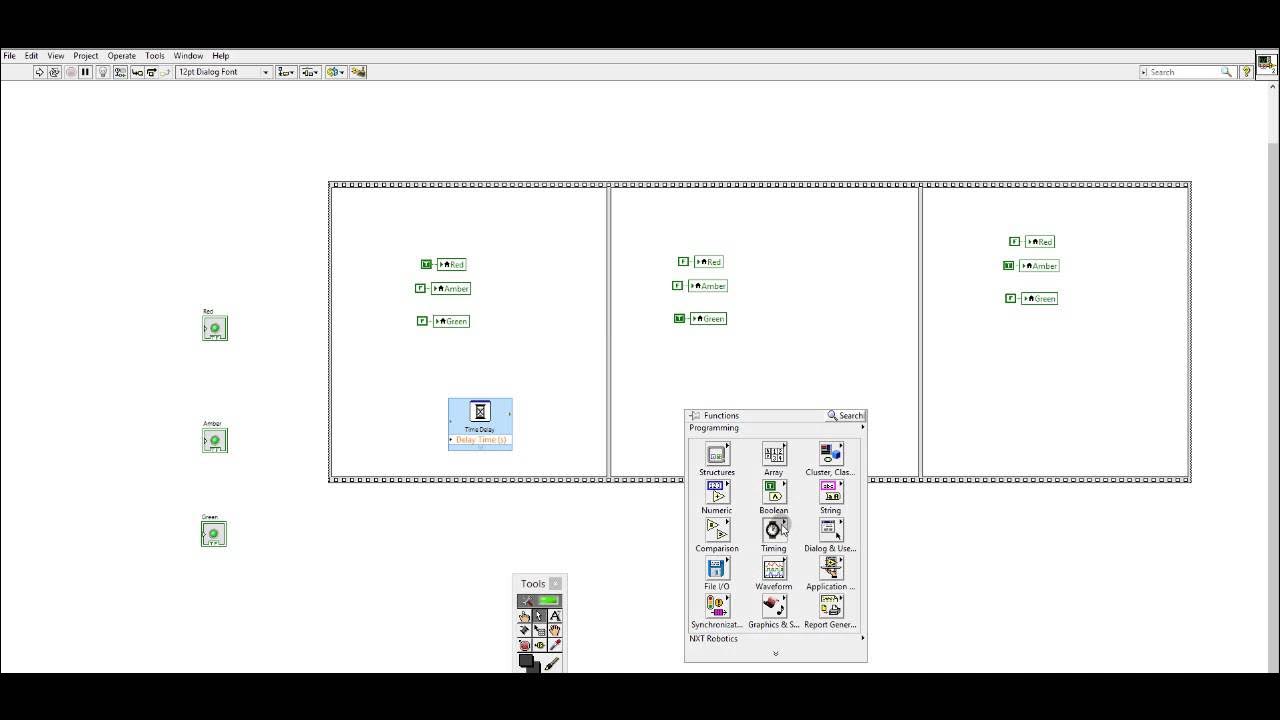 Labview Basic Traffic Light - YouTube