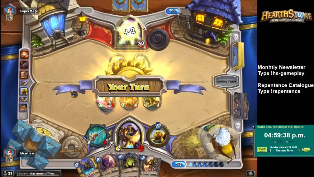 HS-R18 24Jan16 US- FroGeddon Secret Paladin T10 W v. Rafaam Priest ...